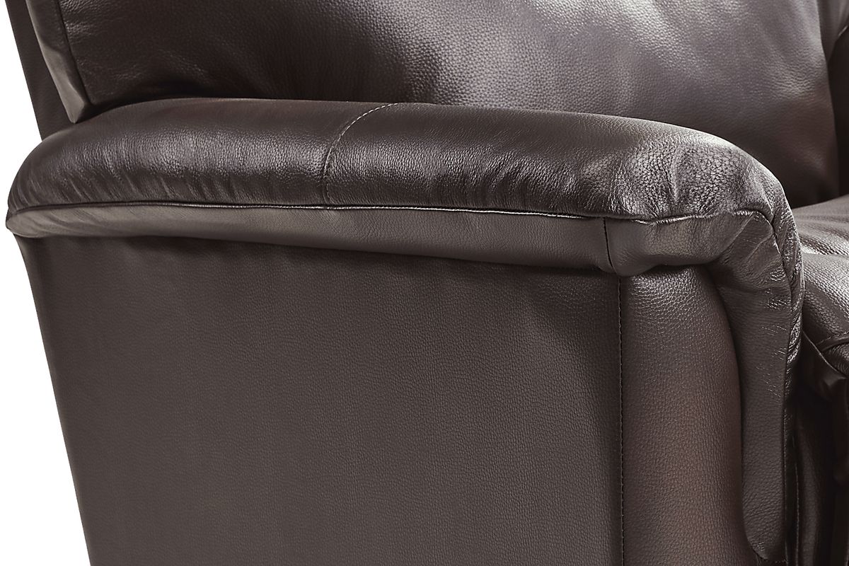 La-Z-Boy James Walnut Brown Leather Rocker Recliner | Rooms to Go