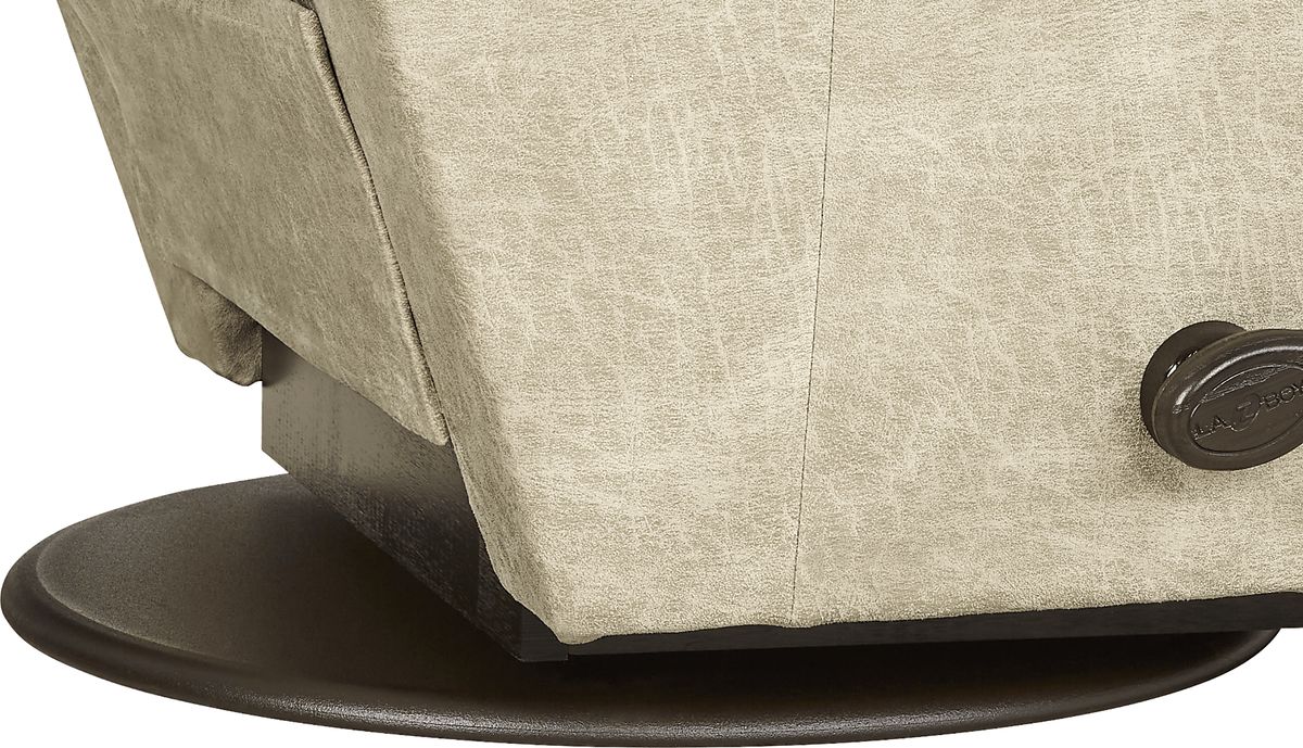 La-Z-Boy Jasper IV Beige Knitted Swivel Rocker Recliner | Rooms to Go