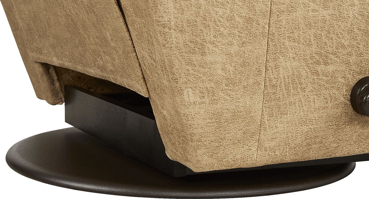 La-Z-Boy Jasper IV Brown Knitted Swivel Rocker Recliner | Rooms to Go