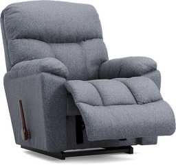 La-Z-Boy Morrison I Slate Blue Polyester Fabric Rocker Recliner | Rooms ...
