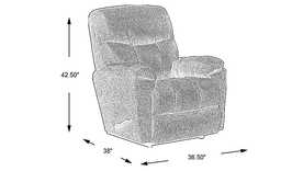 La-Z-Boy Morrison I Slate Blue Polyester Fabric Rocker Recliner | Rooms ...