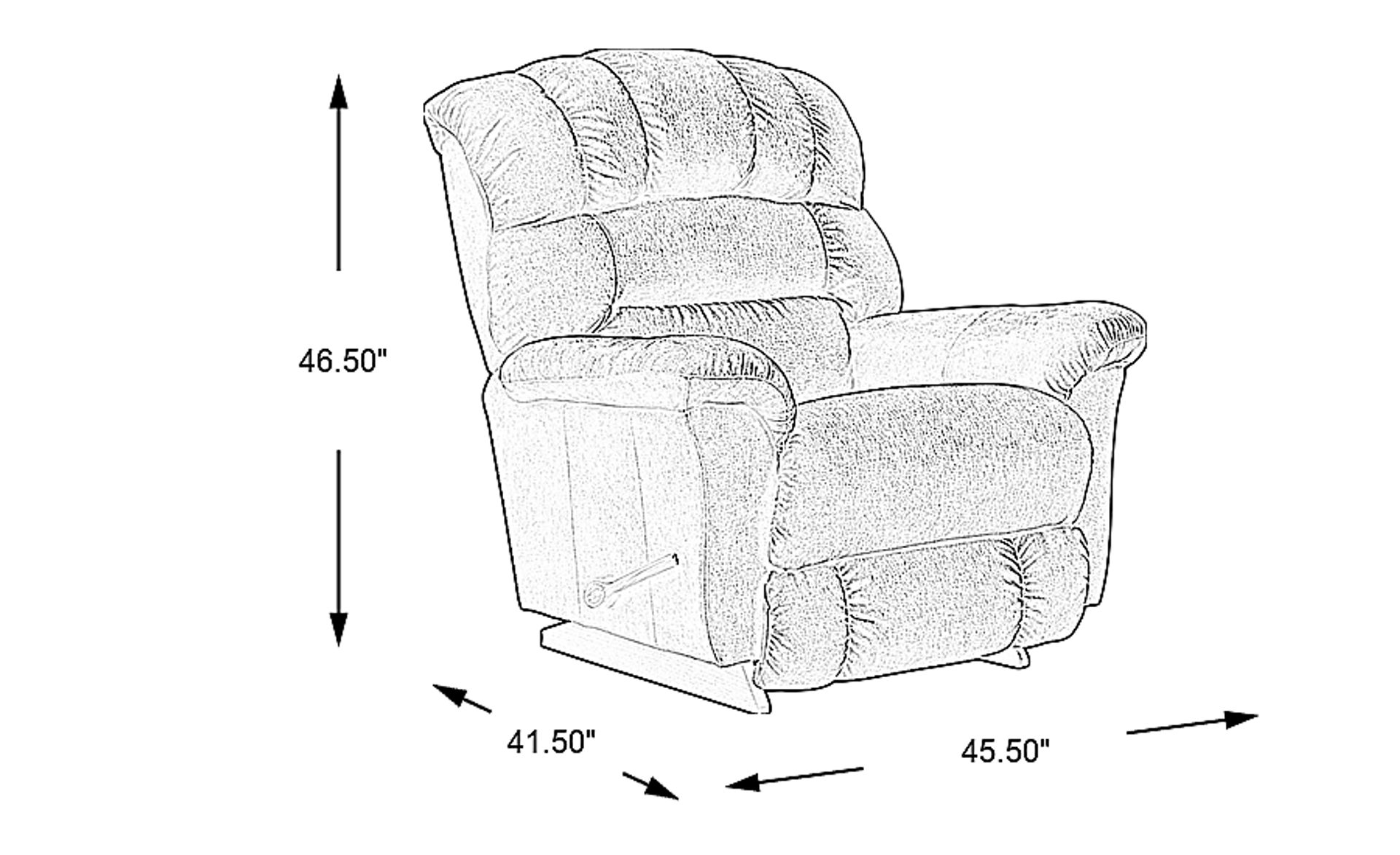 La-Z-Boy Randell Gray Polyester Fabric Rocker Recliner La-Z-Boy Randell Gray Polyester Fabric Rocker Recliner