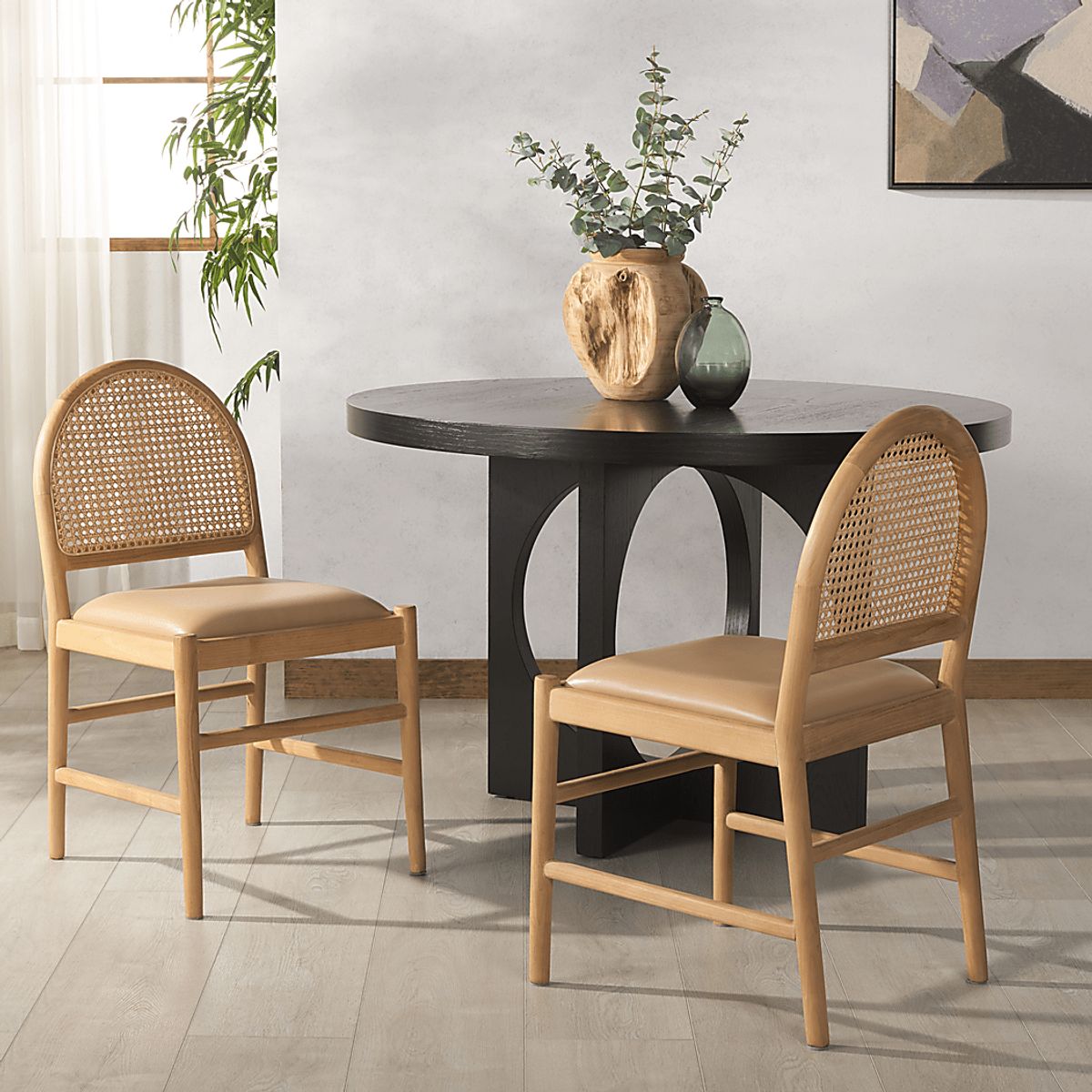 Laacad Tan Light Wood Side Chair, Set Of 2 | Rooms to Go