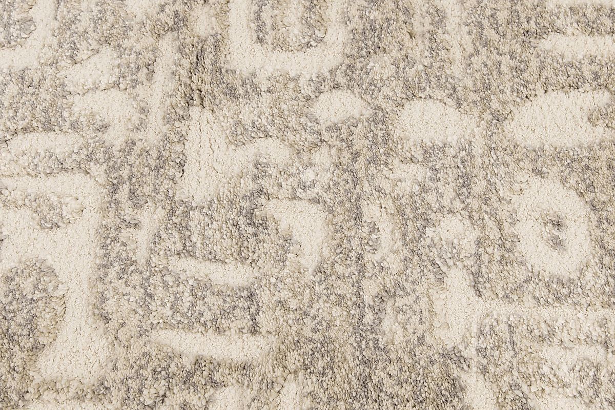 Labyrinth Beige Polypropylene Fabric Rug | Rooms to Go