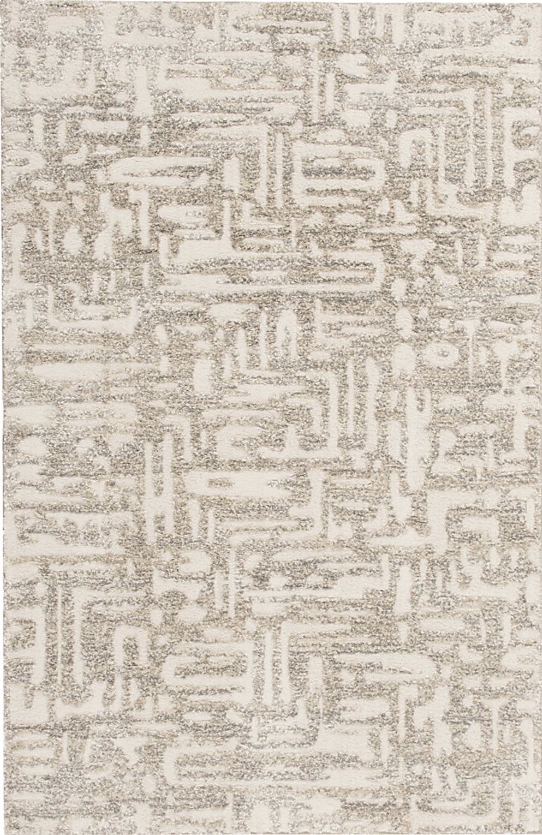Labyrinth Beige Polypropylene Fabric Rug - Rooms To Go