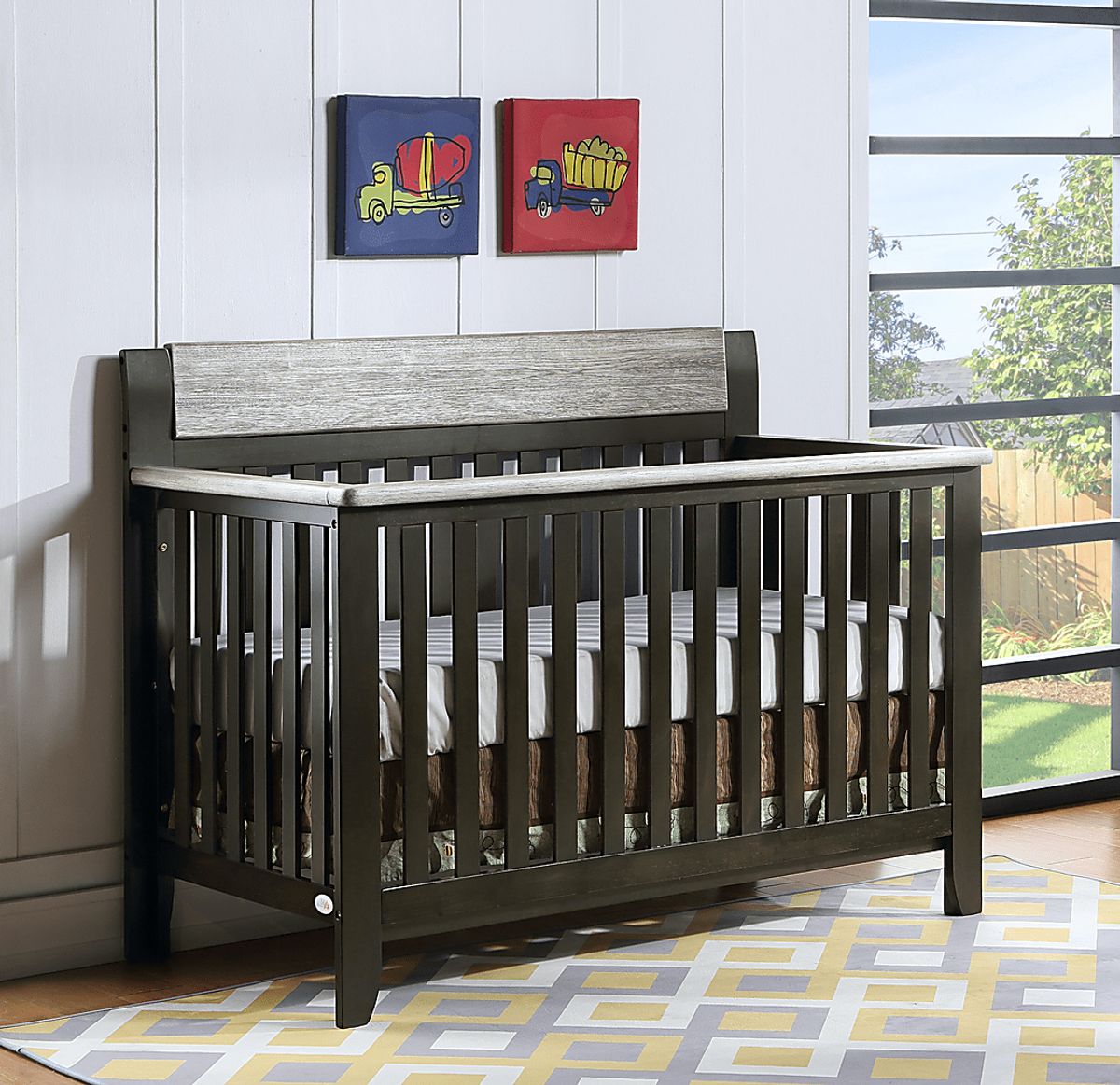 Lachlan Brown Dark Wood Crib | Rooms to Go