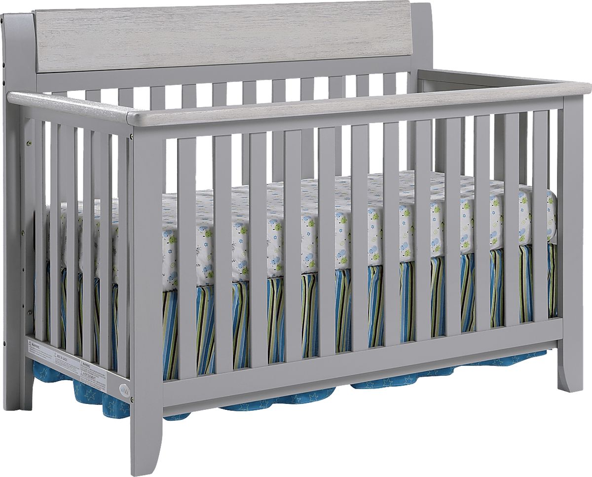 Lachlan Light Gray Crib | Rooms to Go