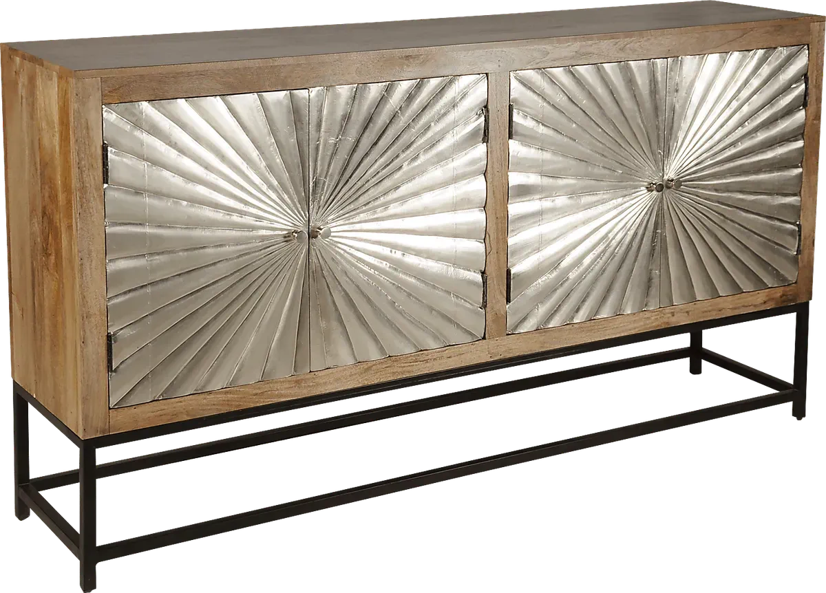 Laderna Brown Dark Wood Credenza | Rooms to Go