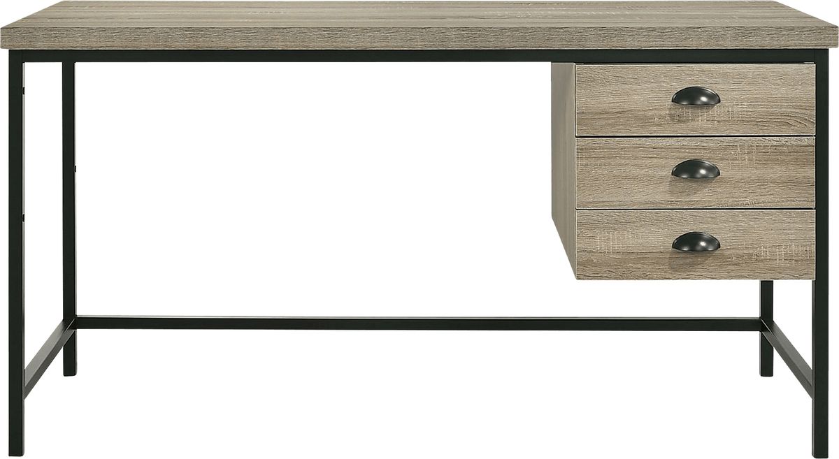 Ladoga Light Gray Desk | Rooms to Go