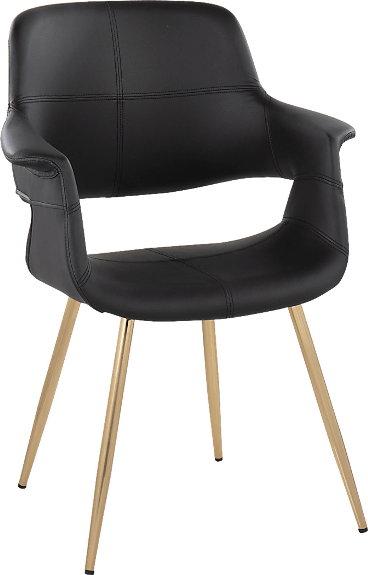 Lafanette I Black Polyurethane Fabric Arm Chair, Set Of 2 | Rooms to Go