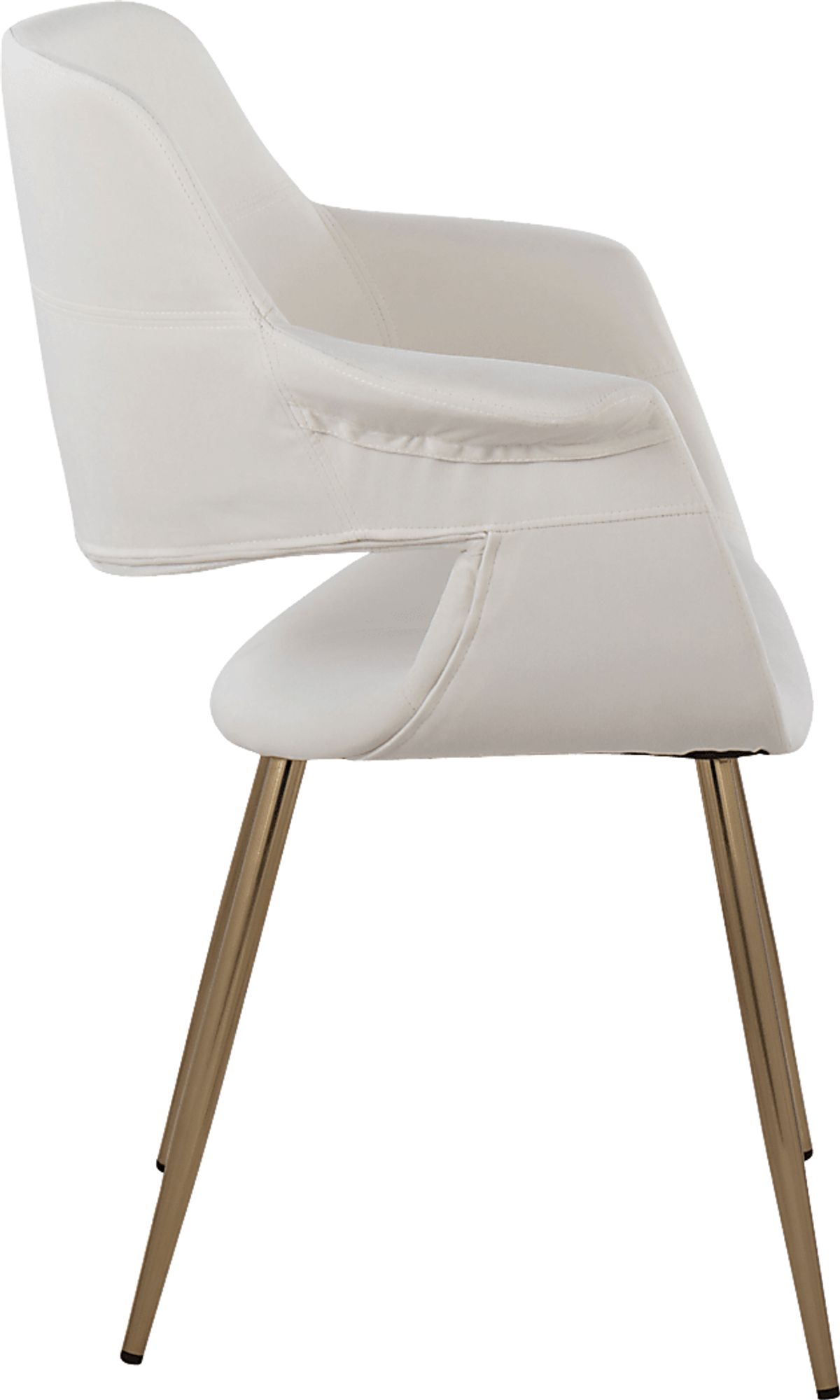 Lafanette I Cream Colors,Light Wood,White Velvet Plush Arm Chair, Set ...