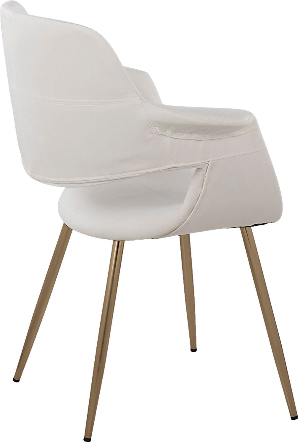 Lafanette I Cream Colors,Light Wood,White Velvet Plush Arm Chair, Set ...