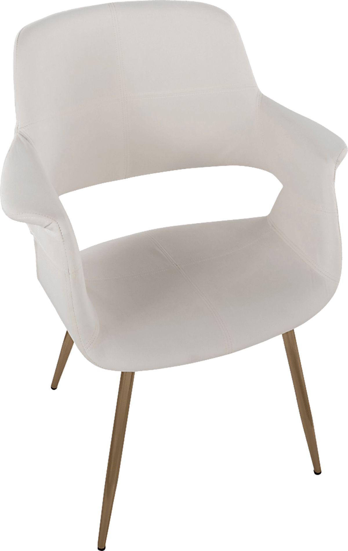 Lafanette I Cream Colors,Light Wood,White Velvet Plush Arm Chair, Set ...