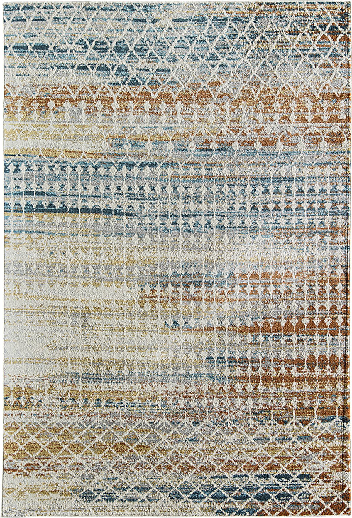 Laiklyn Blue,Ivory,Multi,Yellow Beige,Blue,Multi,Yellow Rug | Rooms to Go