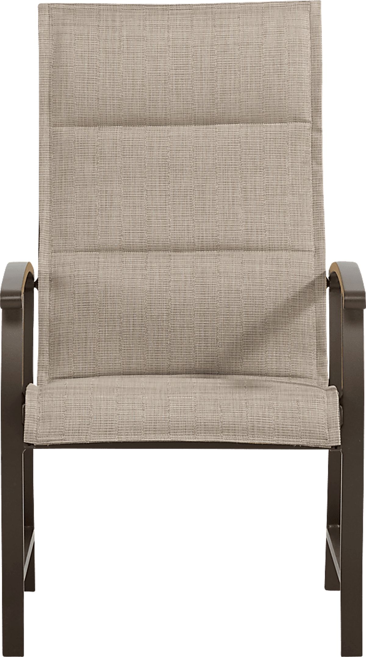 Lake Breeze Bronze Metal Tan Beige,Brown Aluminum Outdoor Sling Dining ...