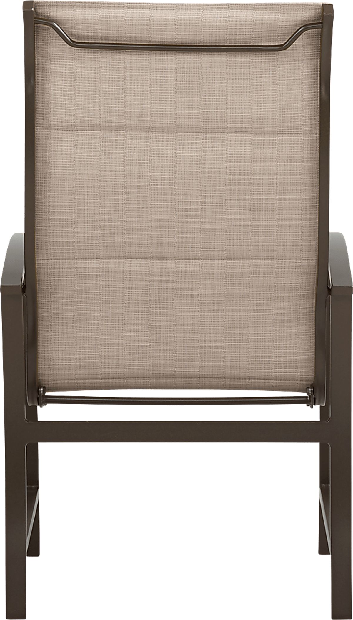 Lake Breeze Bronze Metal Tan Beige,Brown Aluminum Outdoor Sling Dining ...