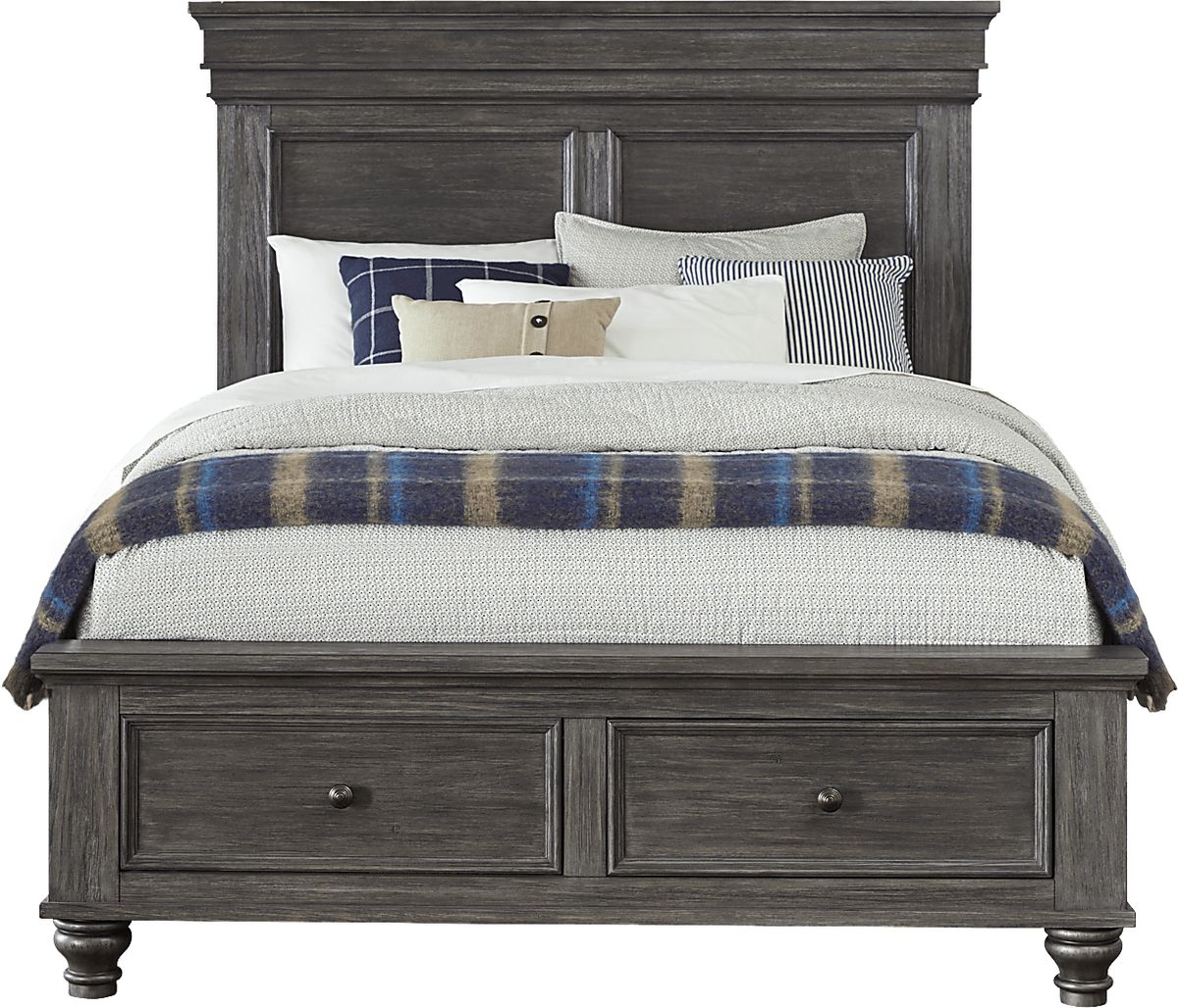 Lake Town Gray 3 Pc King Storage Bed | Rooms to Go