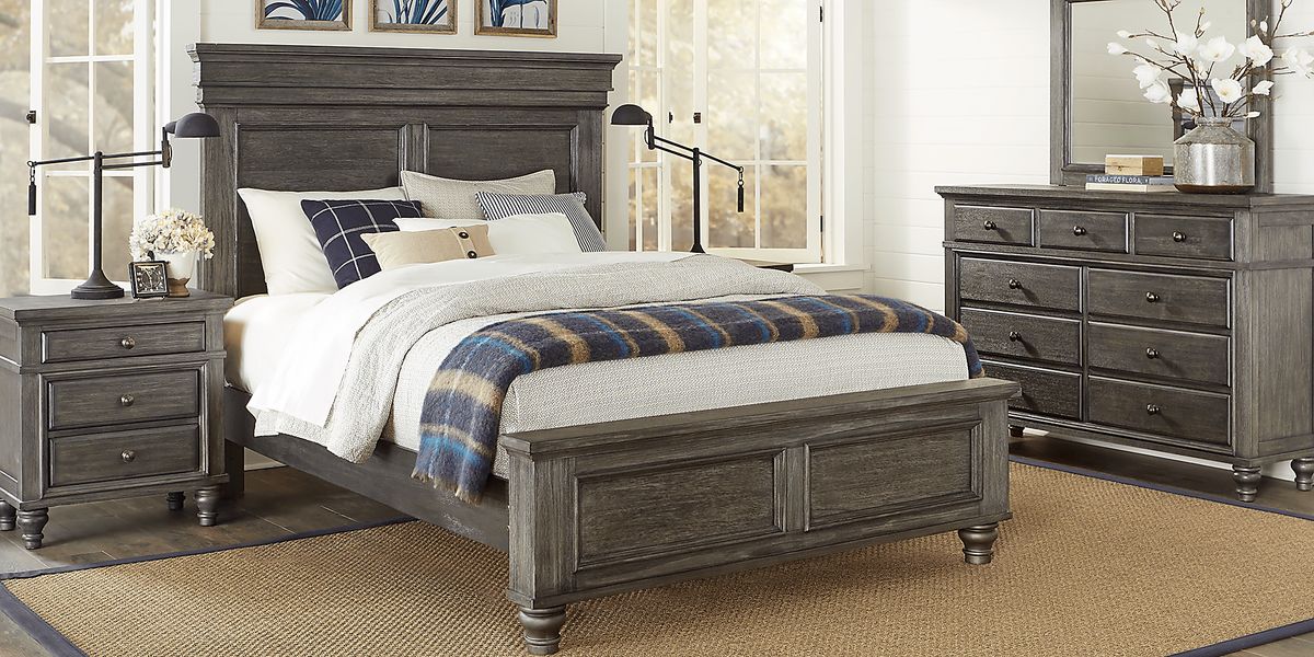 Lake Town Gray 3 Pc Queen Panel Bed | Rooms to Go