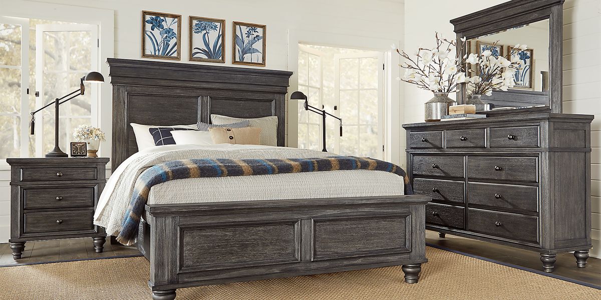 Lake Town Gray 3 Pc Queen Panel Bed | Rooms to Go