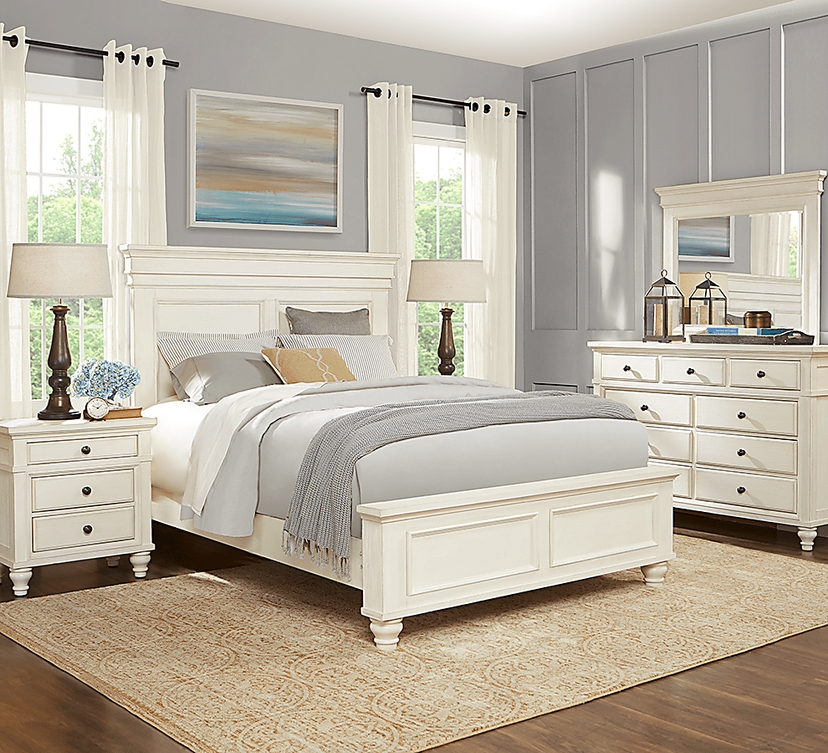 Lake Town Off White Bed