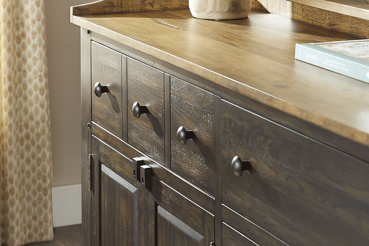 Lake View Brown Dark Wood Dresser | Rooms to Go