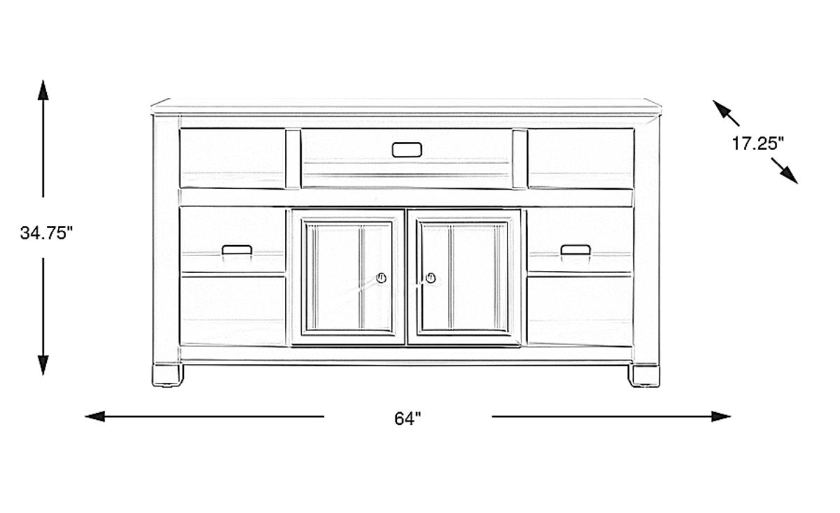 Lakeside Cottage Gray 64 in. Console | Rooms to Go