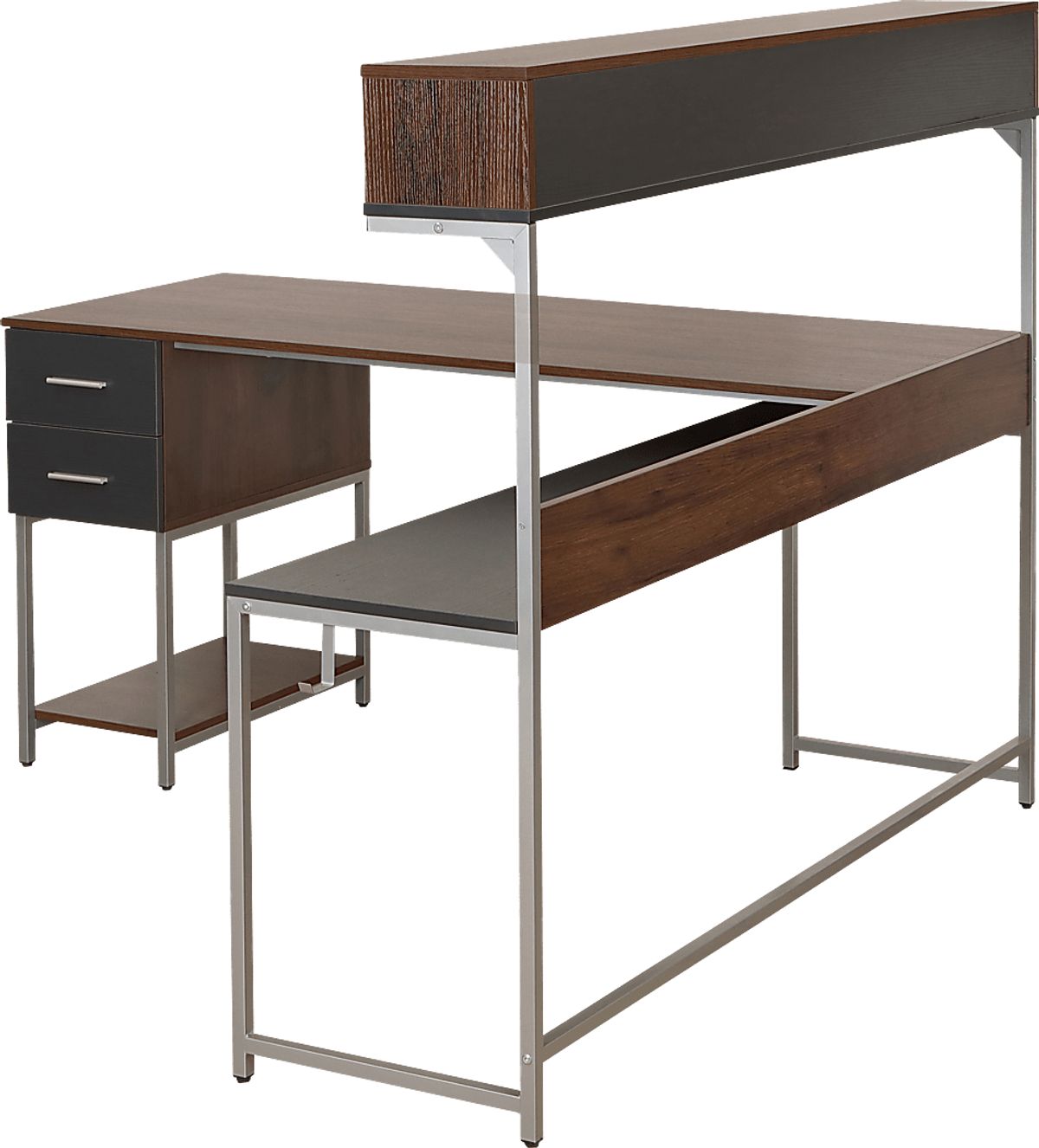Lamlou Gray Walnut Brown Desk | Rooms to Go