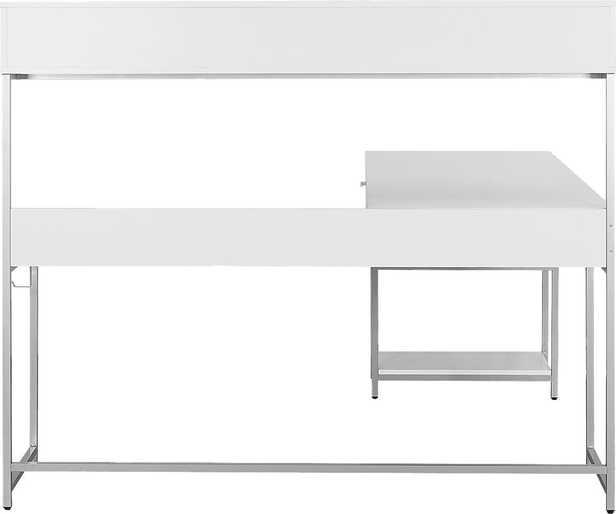 Lamlou Gray White Desk | Rooms to Go