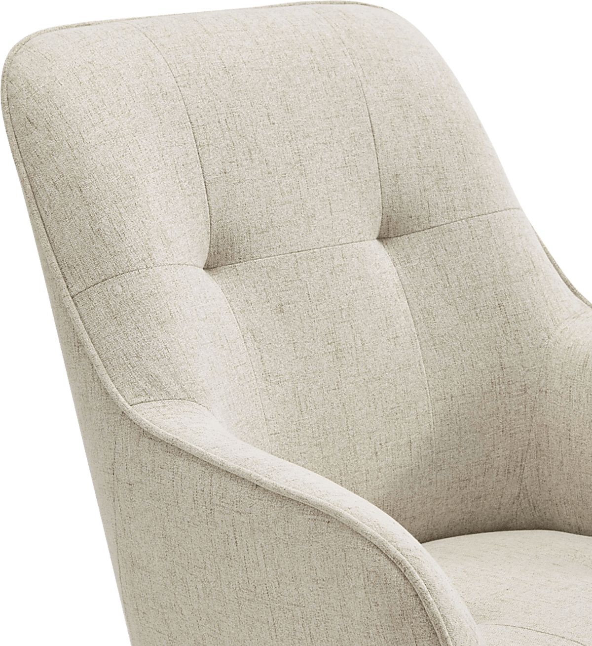 Lamoyne Natural Beige,White Polyester Fabric Desk Chair | Rooms to Go