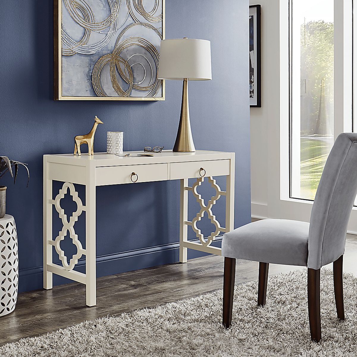 Lamport White Colors,White Desk | Rooms to Go