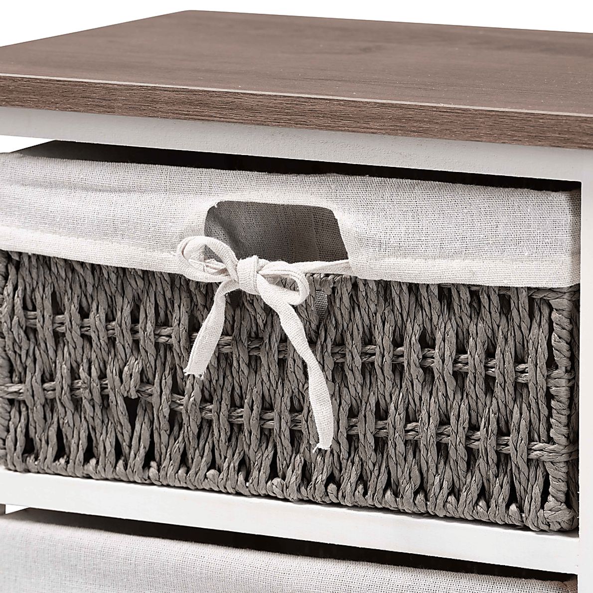 Lancashire White 2 Basket Storage Unit - Rooms To Go