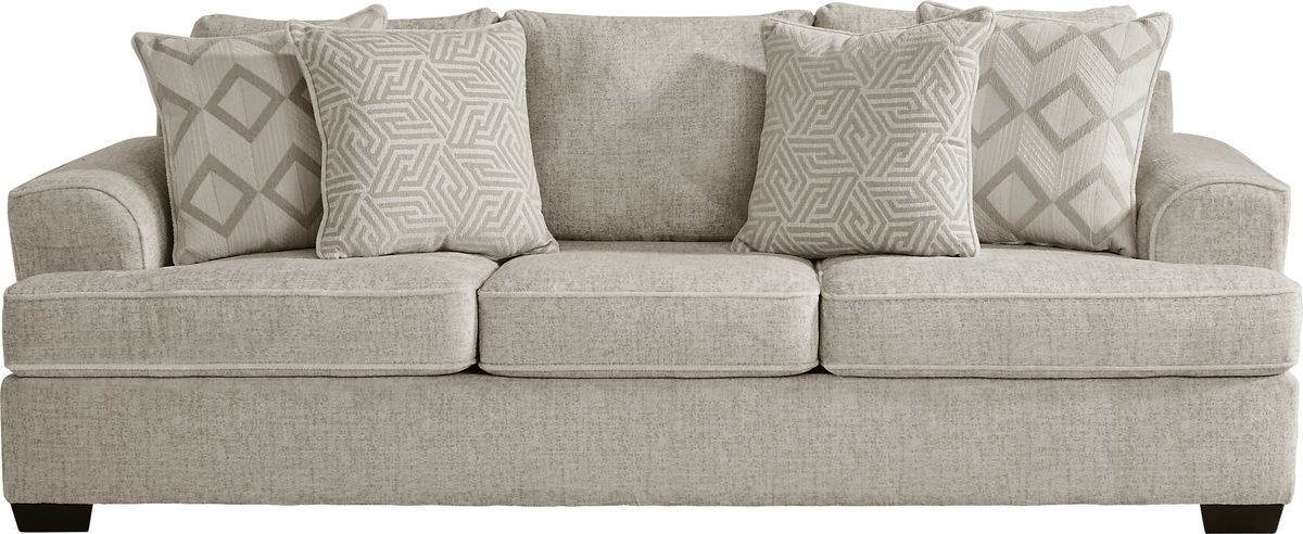Landon Hills Cream Beige Polyester Fabric Sofa | Rooms to Go
