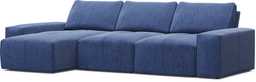 Laney Blue Polyester Fabric 3 Pc With Chaise Left Sectional | Rooms to Go