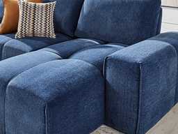 Laney Blue Polyester Fabric 3 Pc With Chaise Right Sectional | Rooms to Go