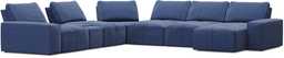 Laney Blue Polyester Fabric 7 Pc With Chaise Right Sectional | Rooms to Go