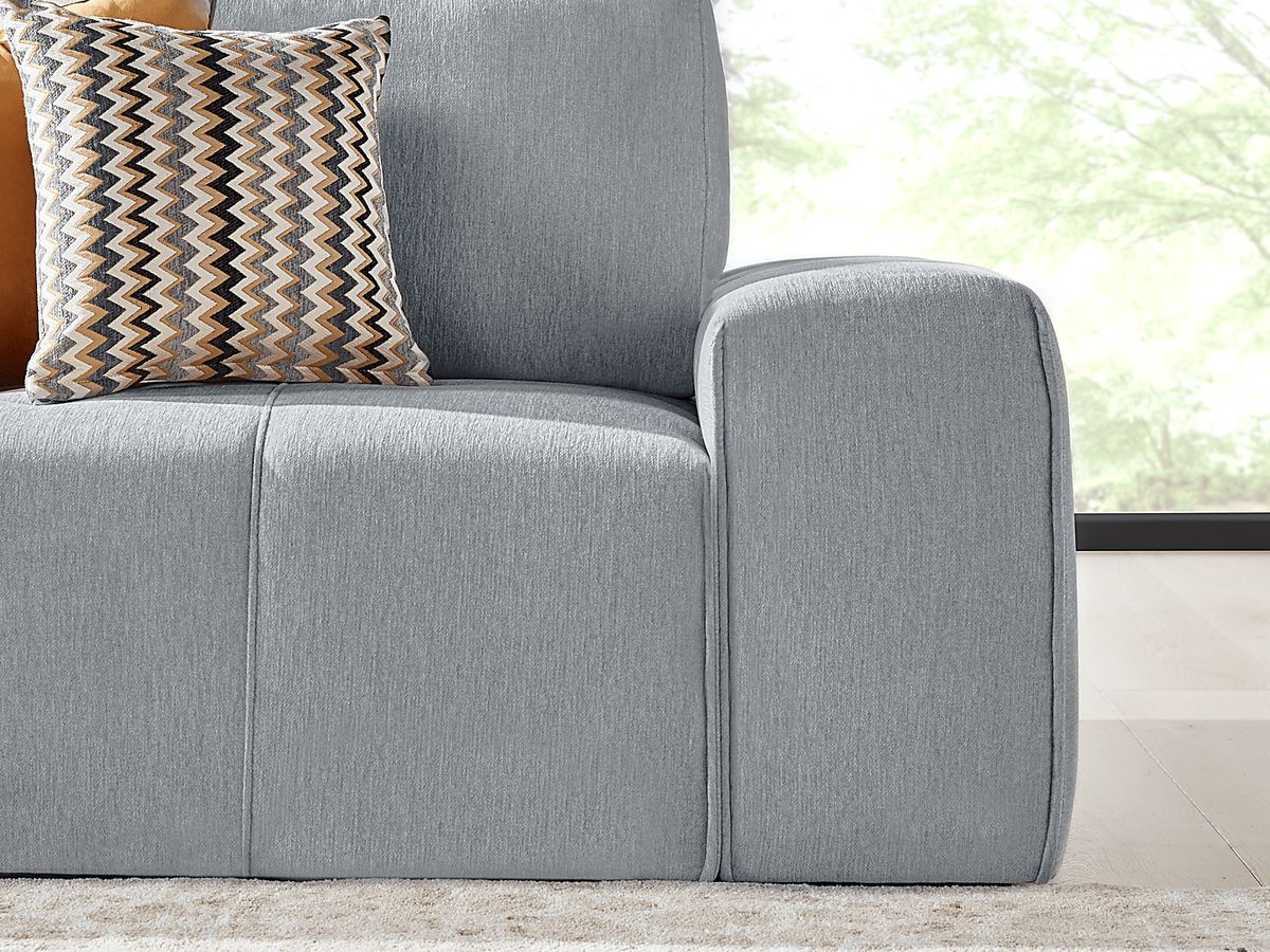 Laney Gray Polyester Fabric 7 Pc With Chaise Left Sectional | Rooms to Go