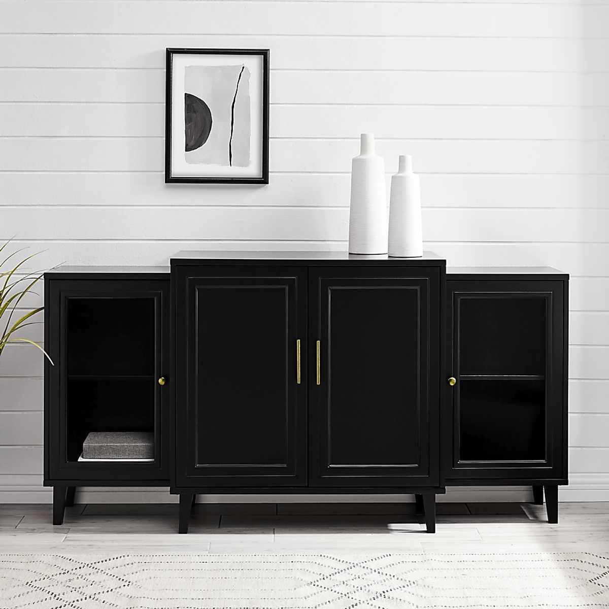Langwater Black Black,Colors Sideboard | Rooms to Go