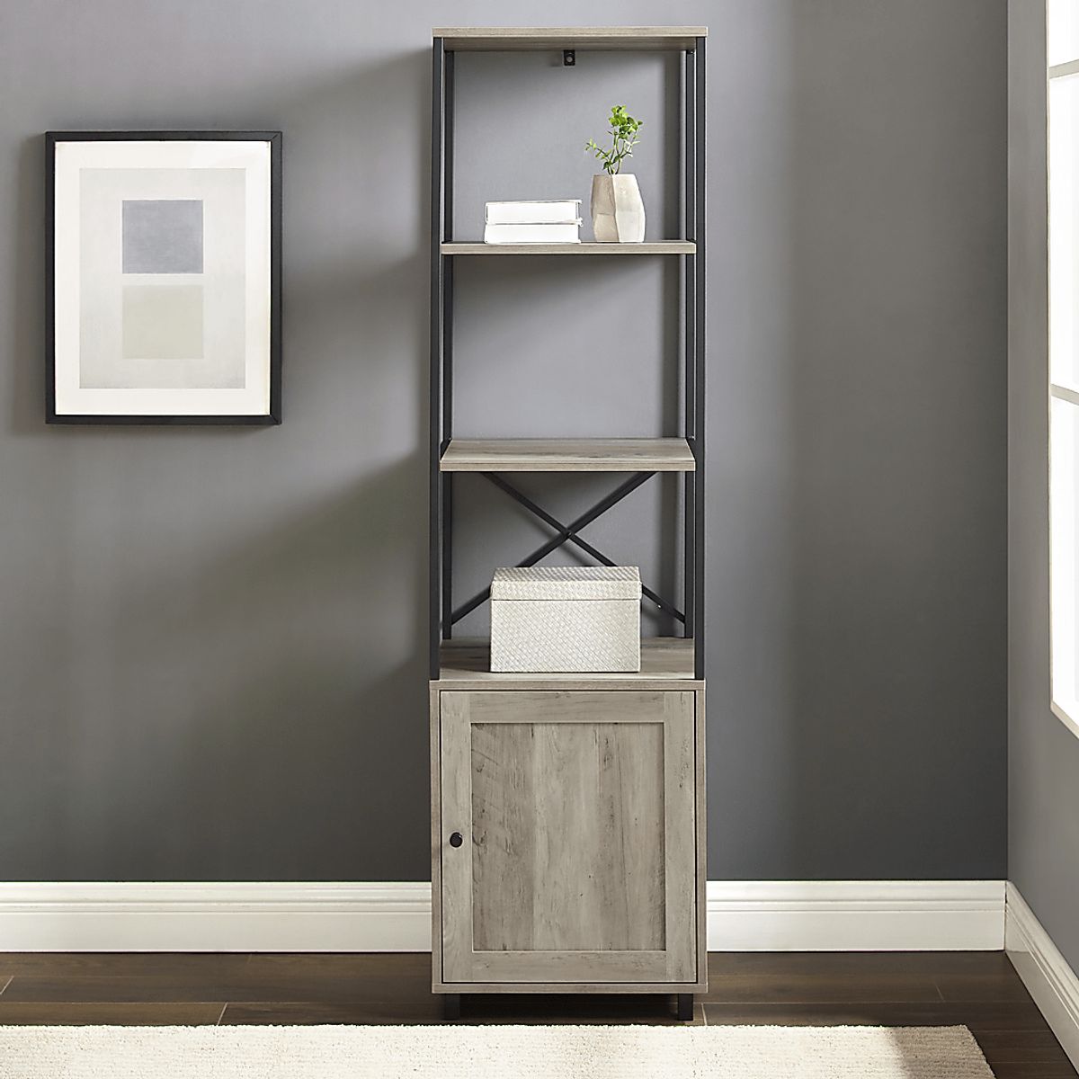 Lanhorne Gray Bookcase | Rooms to Go