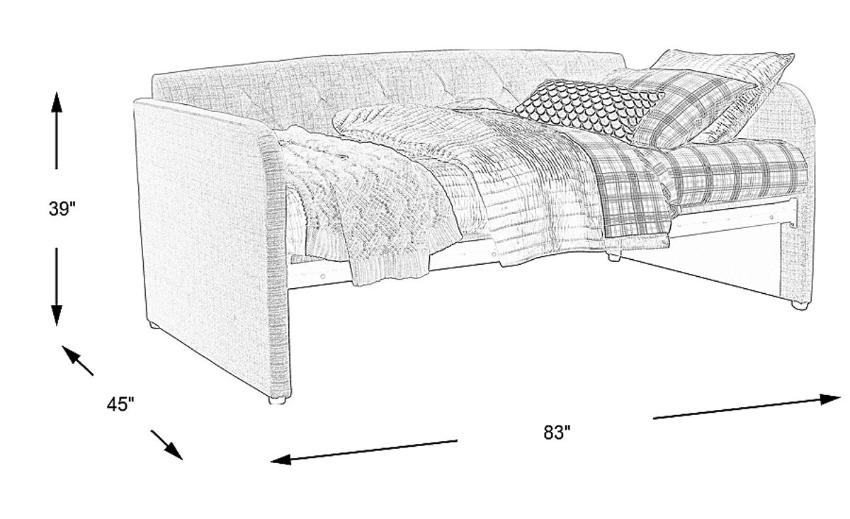 Lanie Beige Colors,Light Wood,White Tufted Daybed | Rooms to Go