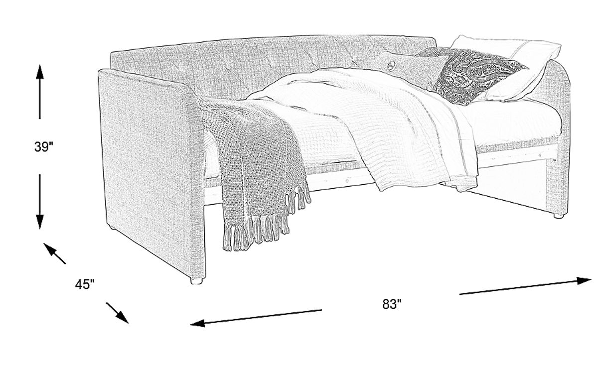 Lanie Gray Tufted Daybed | Rooms to Go