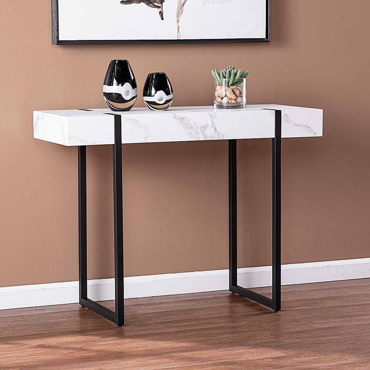 Laramice Black,White Black,Colors,White Sofa Table | Rooms to Go