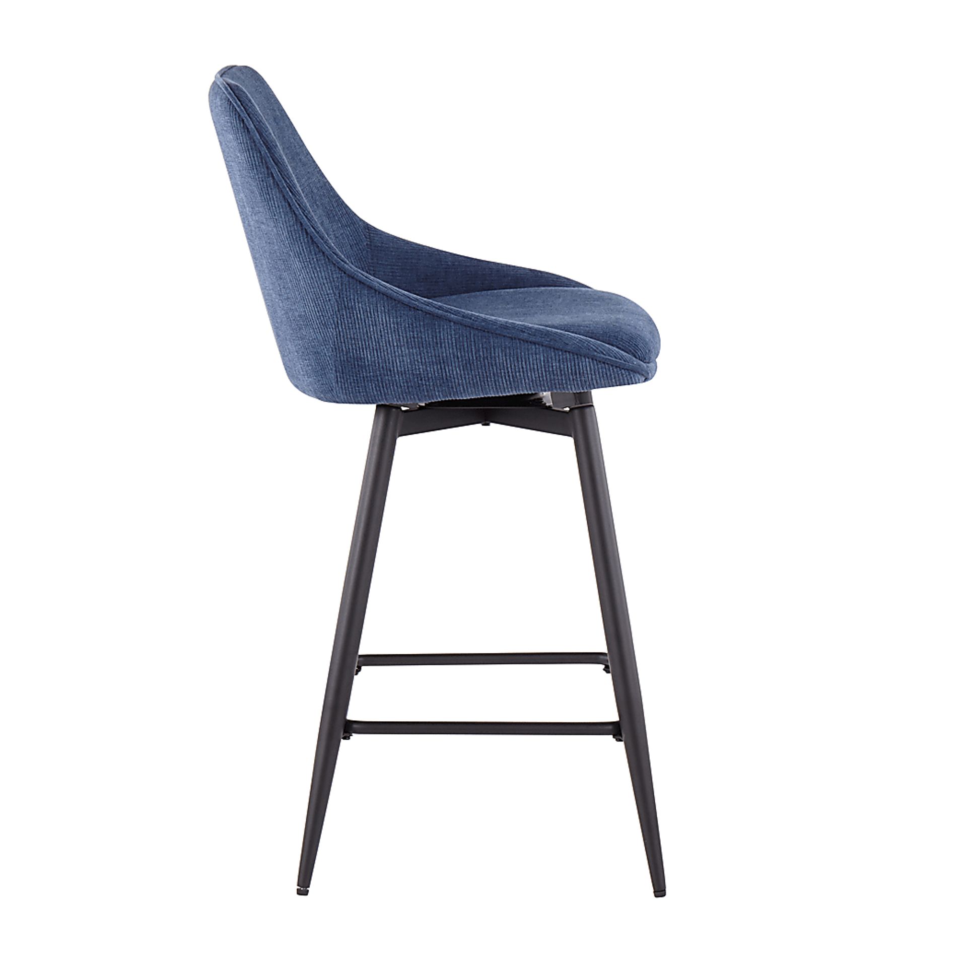Laramore Black Black,Colors Blue Swivel Barstool | Rooms to Go