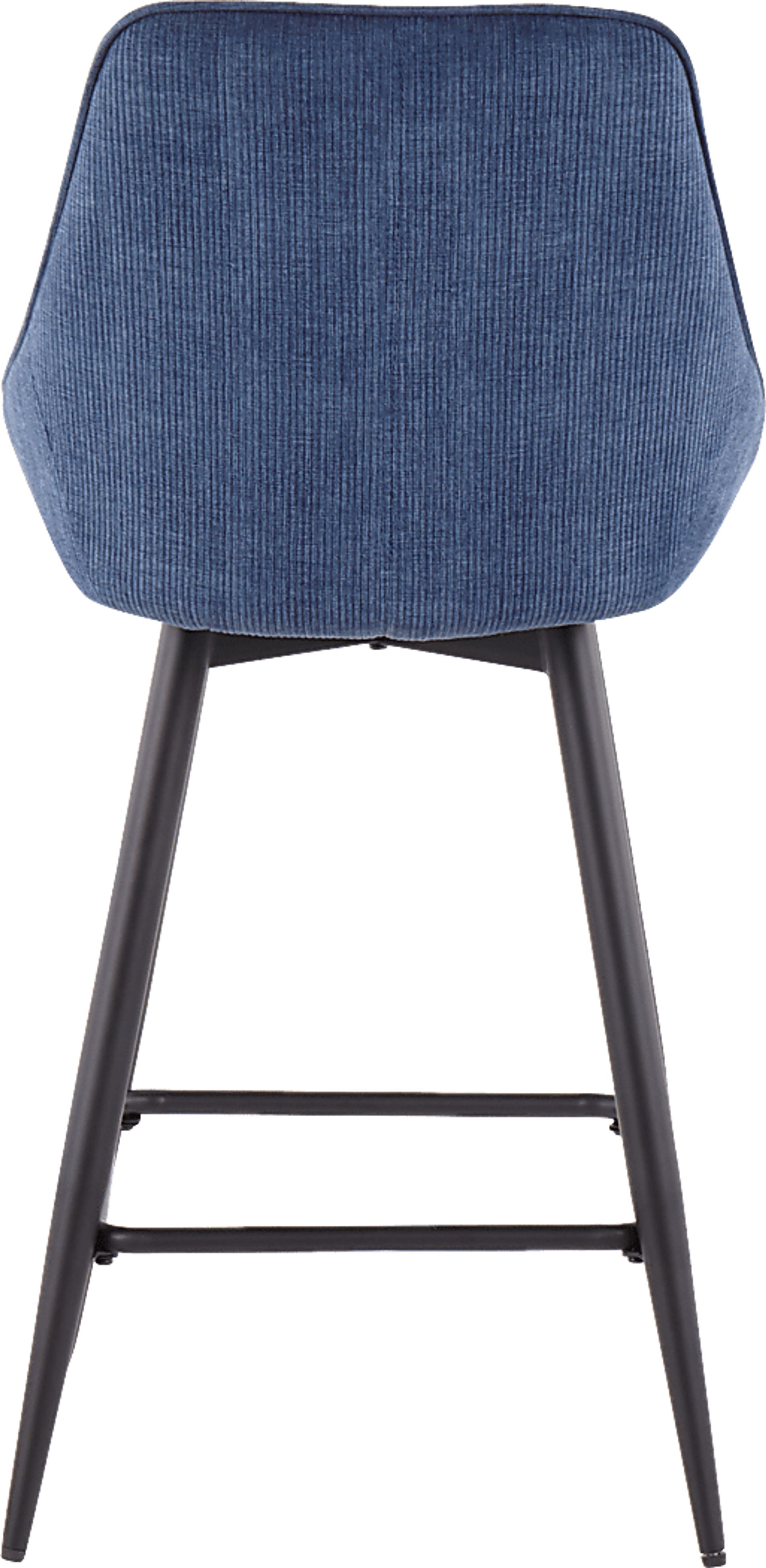 Laramore Black Black,Colors Blue Swivel Barstool | Rooms to Go