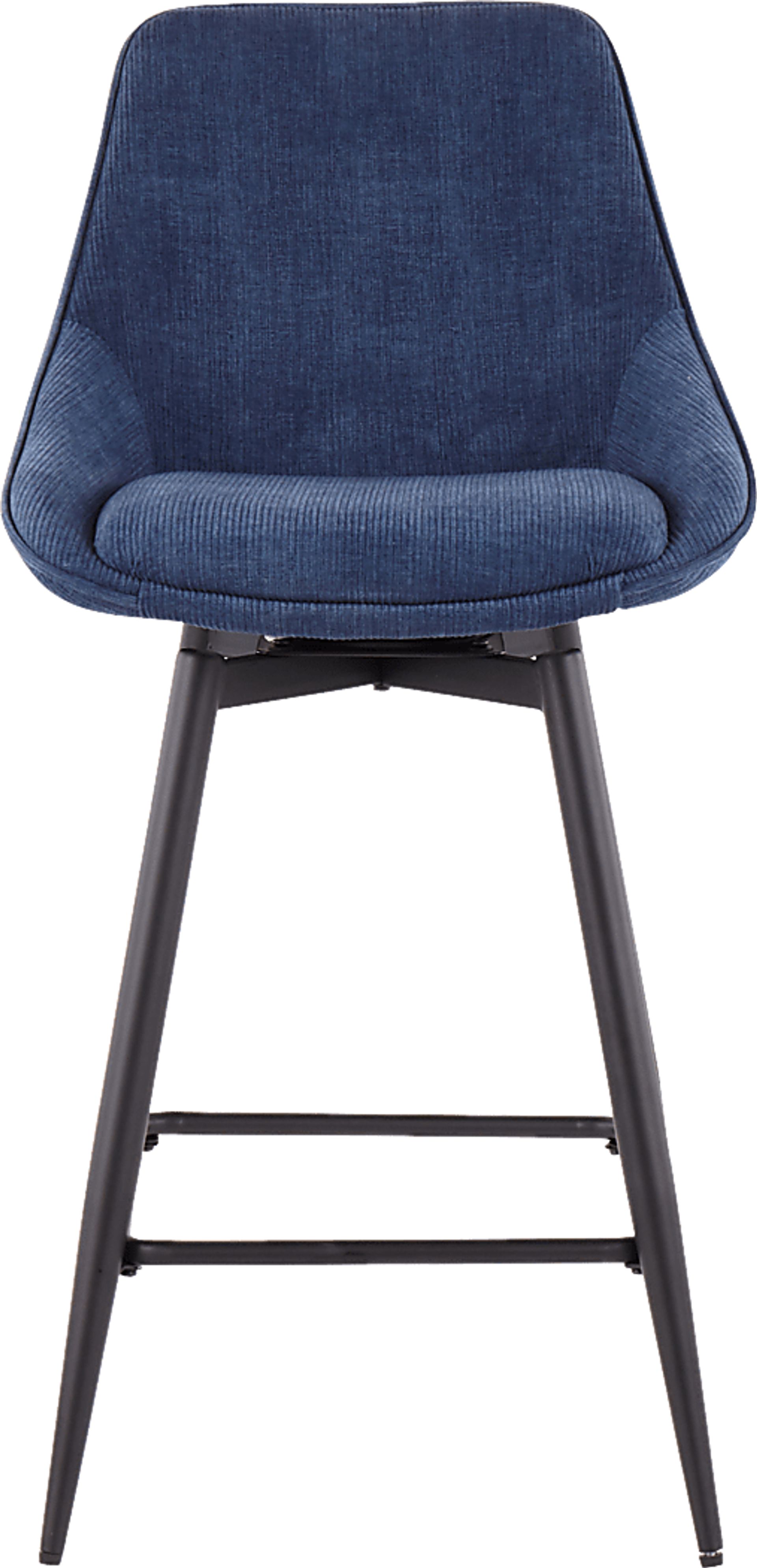Laramore Black Black,Colors Blue Swivel Barstool | Rooms to Go
