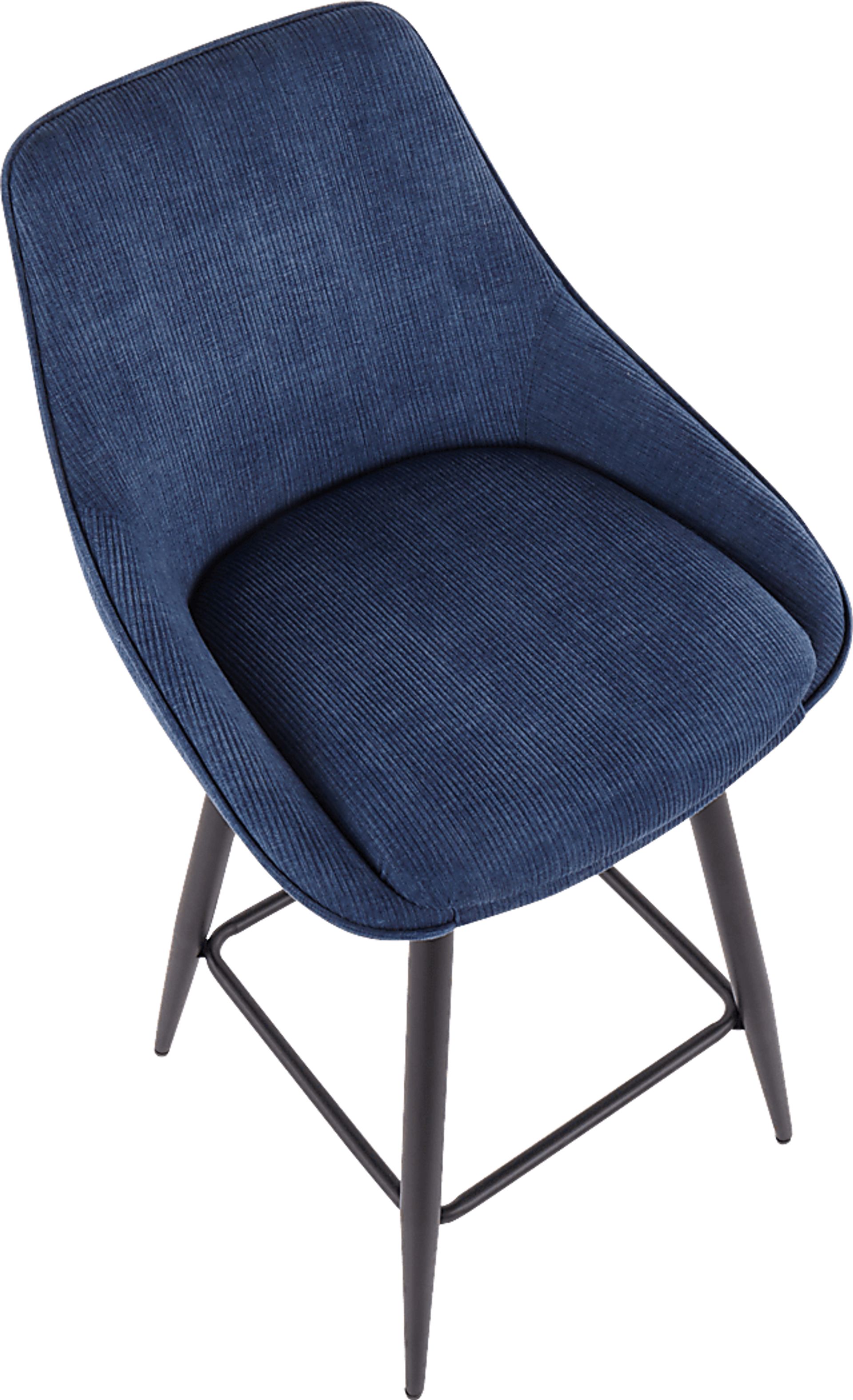 Laramore Black Black,Colors Blue Swivel Barstool | Rooms to Go