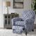 Larical Blue Polyester Fabric Recliner - Rooms To Go