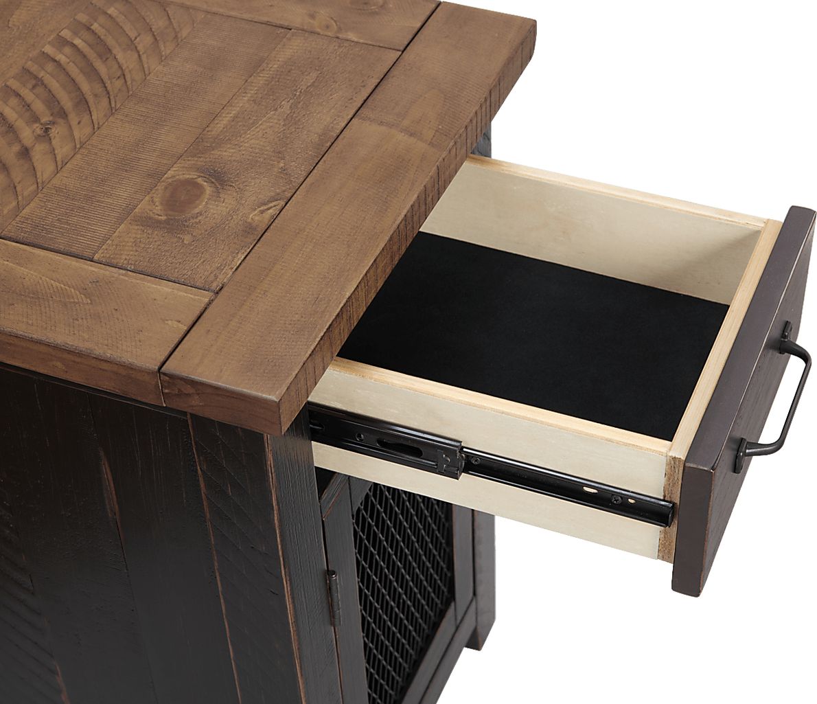 Larkhall Black Chairside Table - Rooms To Go