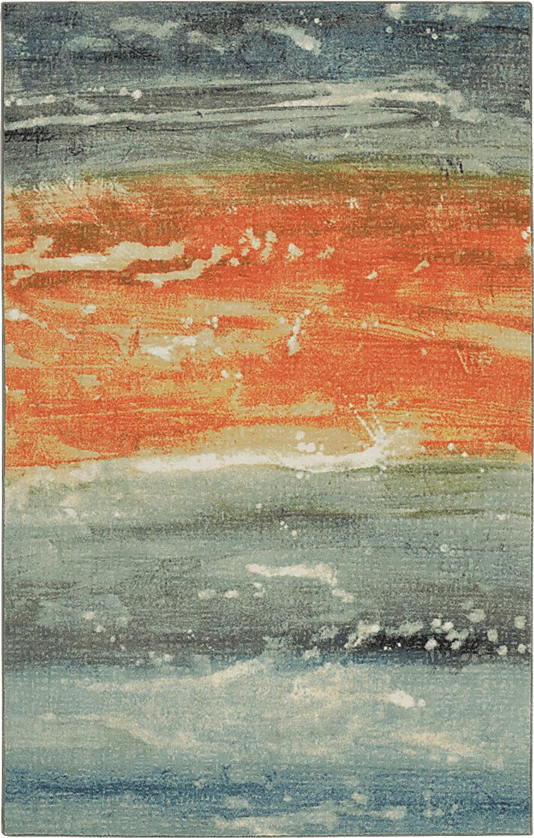 Larya Blue Rug - Rooms To Go