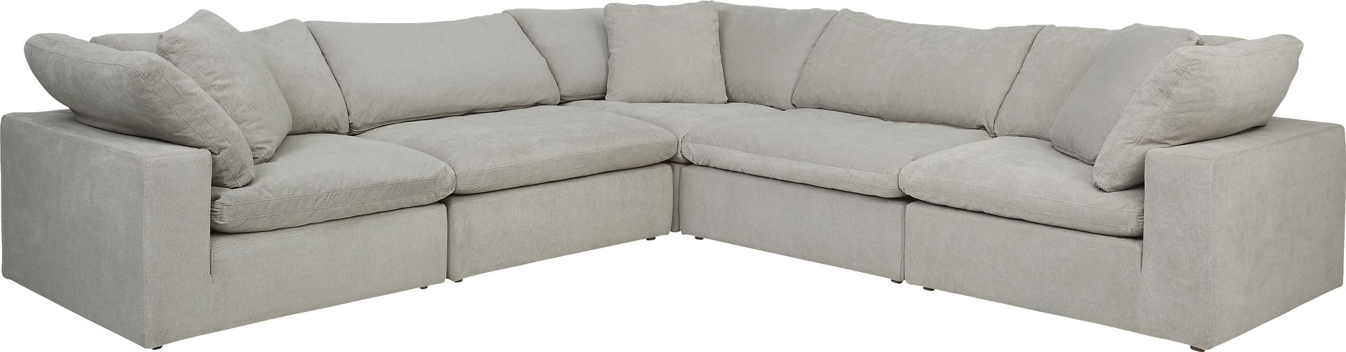 Launi Gray Polyester Fabric 5 Pc Sectional | Rooms to Go