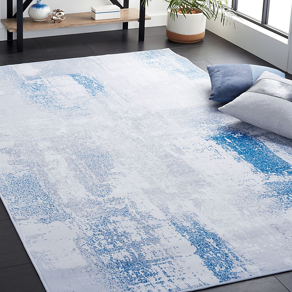 Lavol Blue,Gray Rugs | Rooms to Go